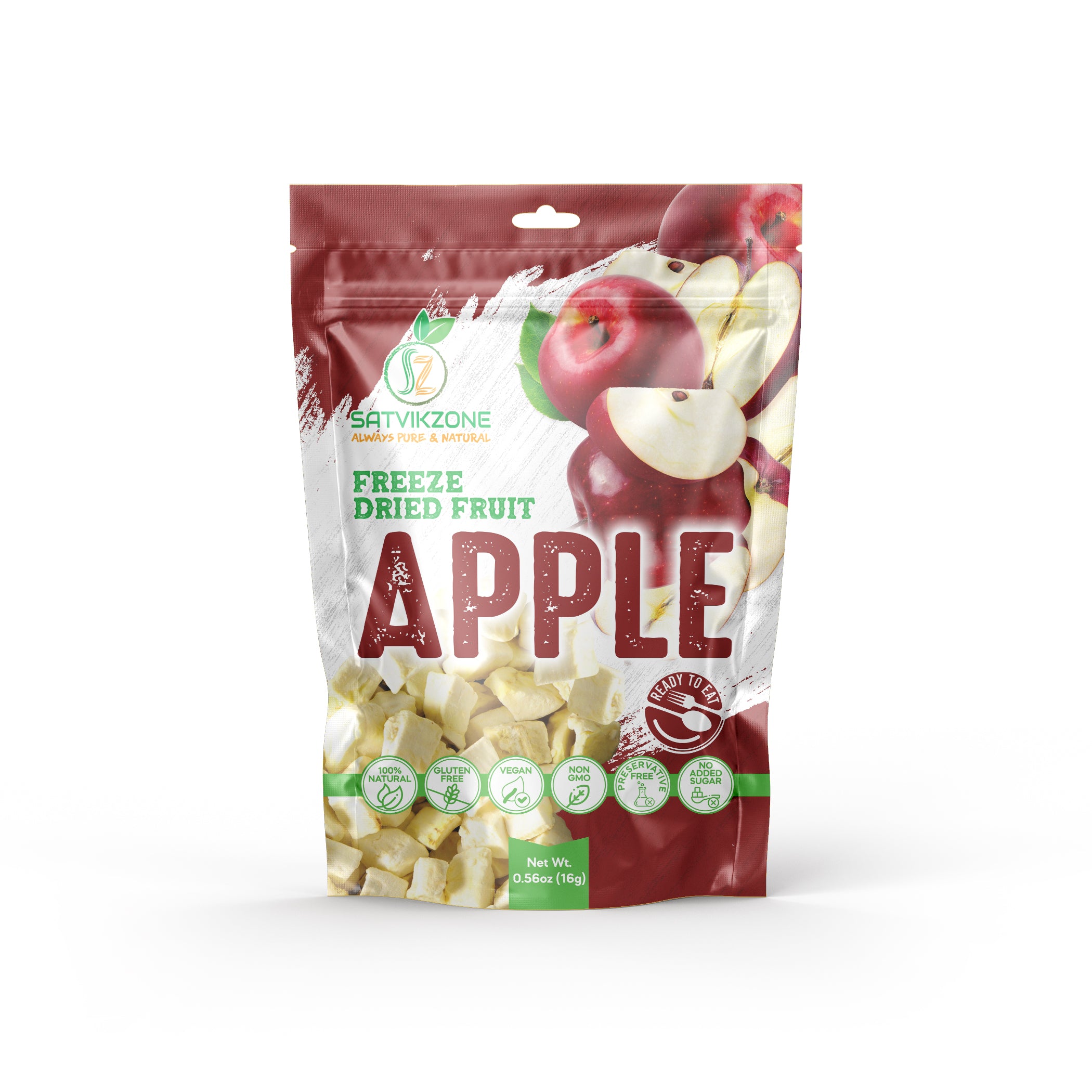 Freeze Dried Apple, Natural, Ready-to-Eat Snack, Vegan,No added Sugars ...